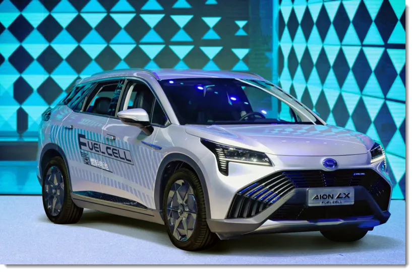 GAC Unveils its Aion LX Hydrogen Fuel Cell Car