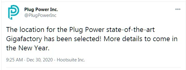 Reports: Plug Power New 'Gigafactory' to be Located in Rochester Area
