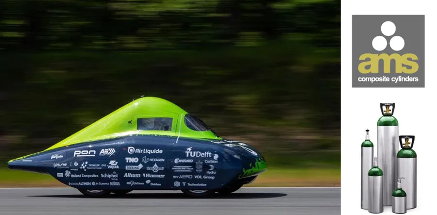 Eco-Runner Sets New Hydrogen Distance Record With AMS Composite Cylinders