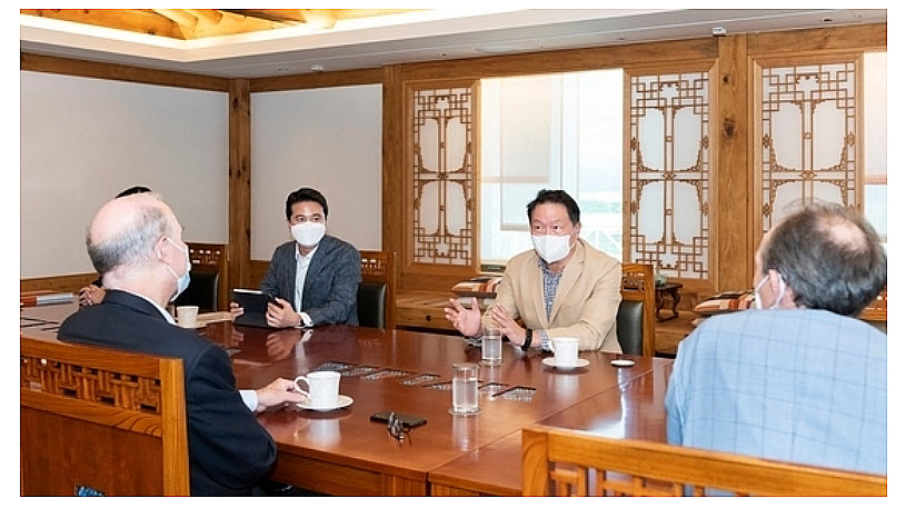 SK Group Chairman Chey Tae-won Meets With U.S. Hydrogen Companies