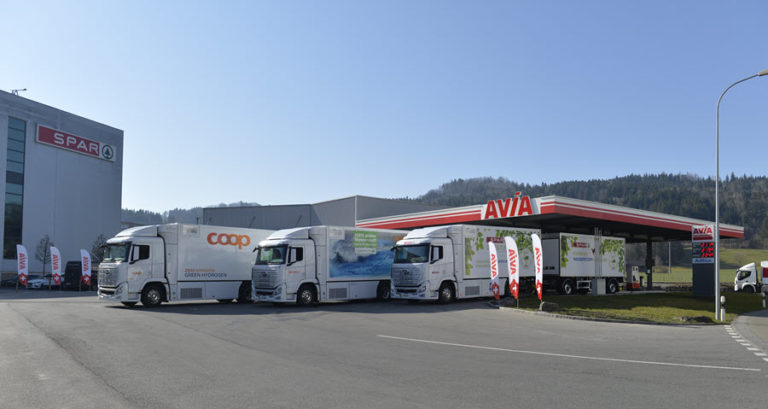 Switzerland AVIA Opens New Large Truck Hydrogen Filling Station In St. Gallen