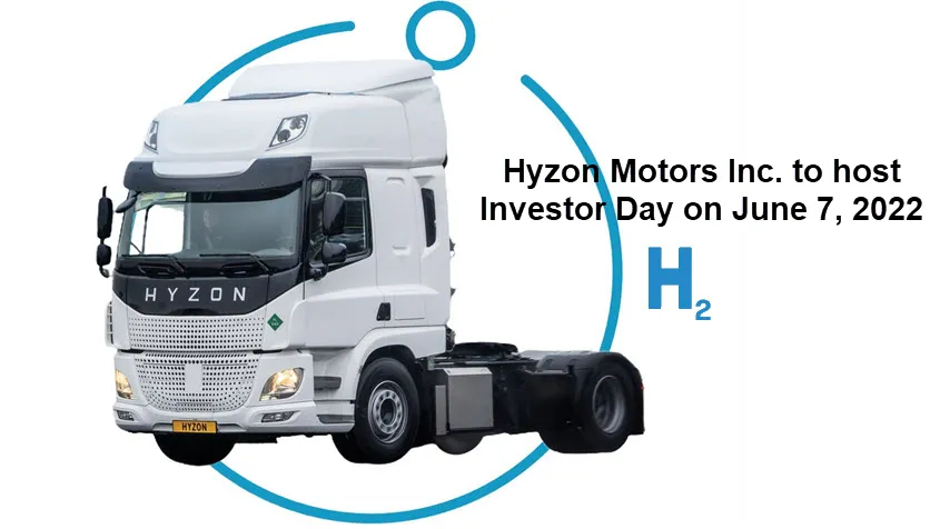 Hyzon Motors Inc. to Host Investor Day on June 7, 2022