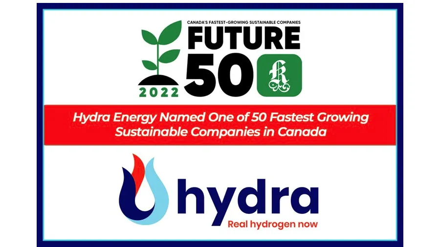 Hydra Energy Update - Named to “Future 50 Fastest Growing Sustainable ...