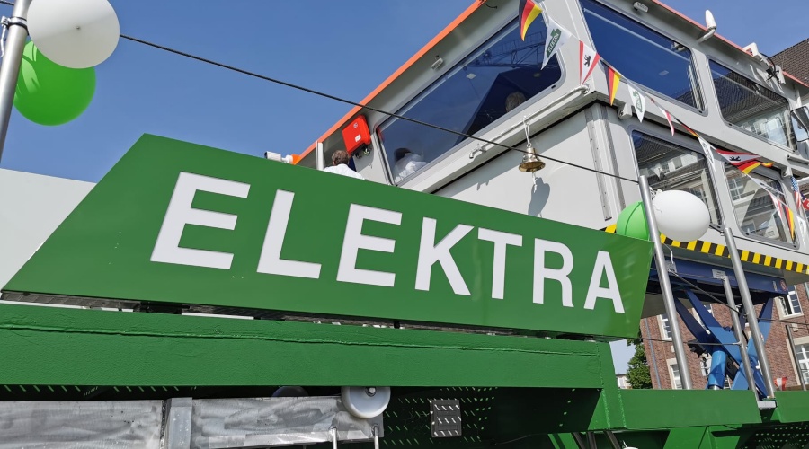 Delivery And Naming Ceremony First Emission-Free Pusher Tug ELEKTRA