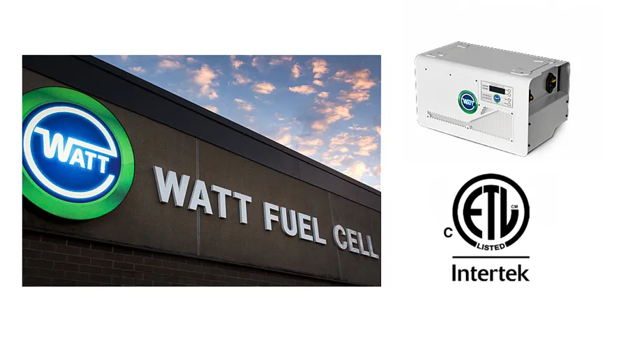 WATT Fuel Cell Achieves ETL Certification and Continues Moving Towards ...