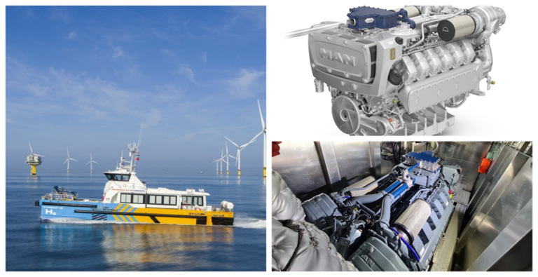 MAN Engines: The First Dual Fuel Hydrogen Engines In Use On A Work Boat