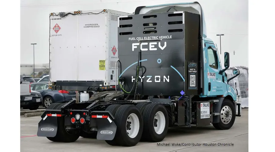 First Hydrogen-Powered Truck by Hyzon in Texas Hits Houston Roads