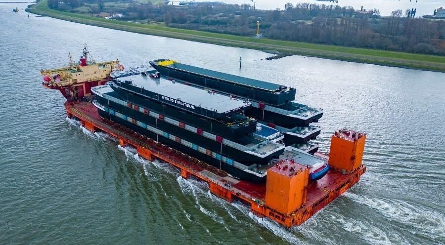 First Ever Inland Hydrogen Vessel's Hull Reaches Rotterdam For Final ...
