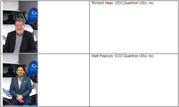 QUANTRON Prepares Market Entry In The U.S. With New Management Team