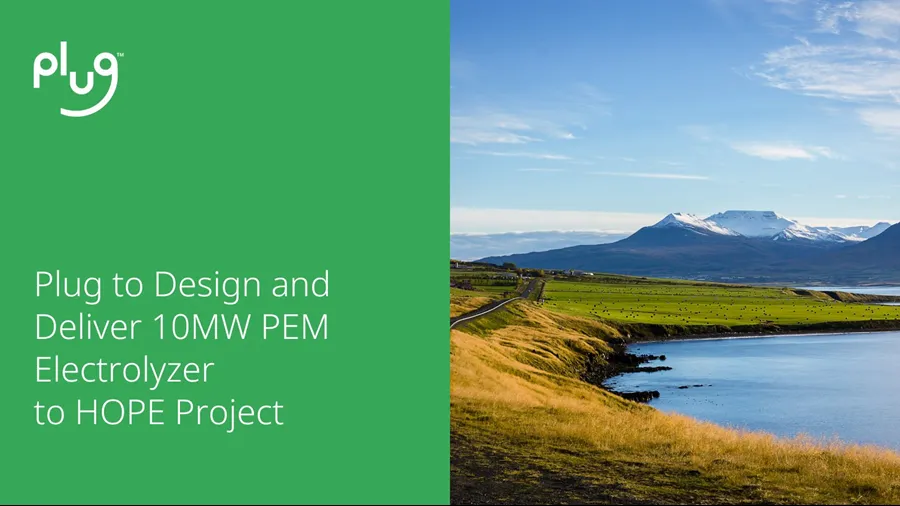 Plug Power to Design and Deliver 10MW PEM Electrolyzer to HOPE Project