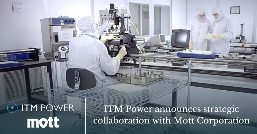 ITM Power Announces Strategic Collaboration With Mott Corporation