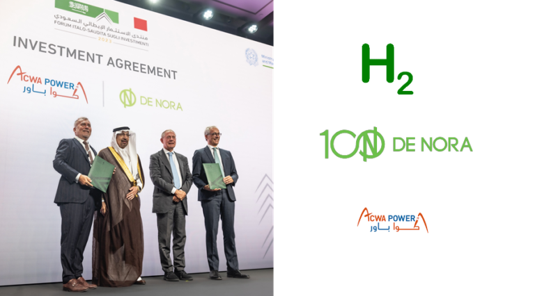 De Nora And ACWA Power Sign Agreement To Boost Green Hydrogen And ...