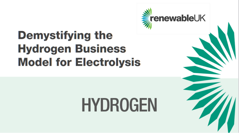 RenewableUK Publishes Demystifying The Hydrogen Business Model For ...