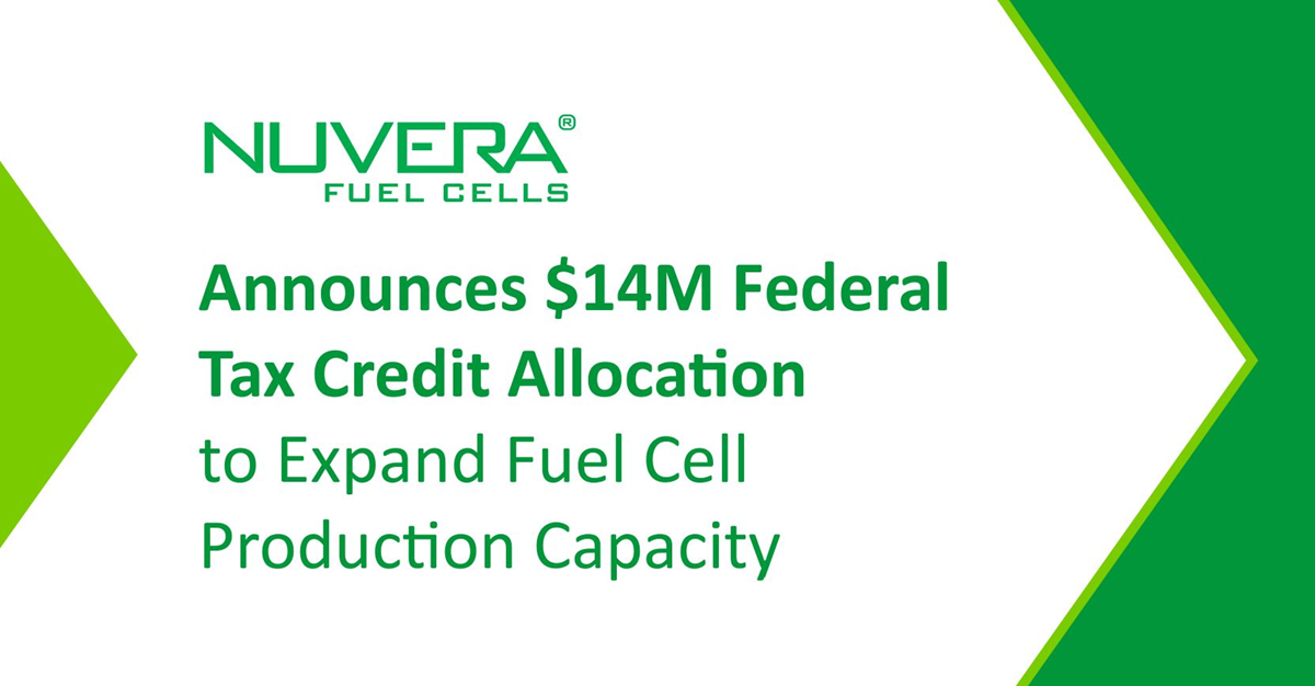 Nuvera Announces $14M Federal Tax Credit Allocation To Expand Fuel Cell ...