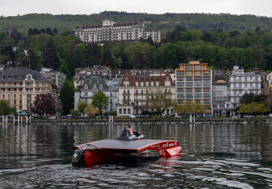 Swiss Solar Boat Achieves Historic Lausanne-Evian Crossing On Hydrogen ...