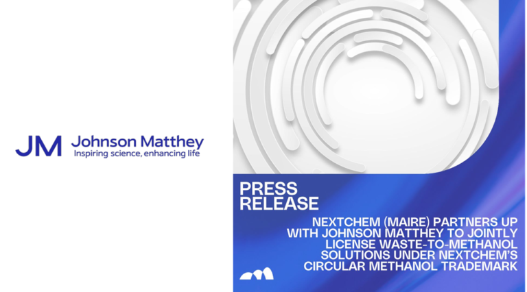 NEXTCHEM (MAIRE) Partners Up With Johnson Matthey To Jointly License Waste-to-Methanol Solutions ...