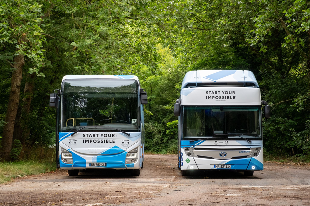 Toyota Unveils Hydrogen Buses And Coaches For Paris 2024 - FuelCellsWorks
